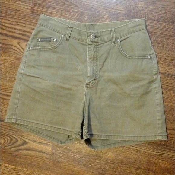 Lee | Shorts | Riveted By Lee Green Jean Shorts Size 2 | Poshmark